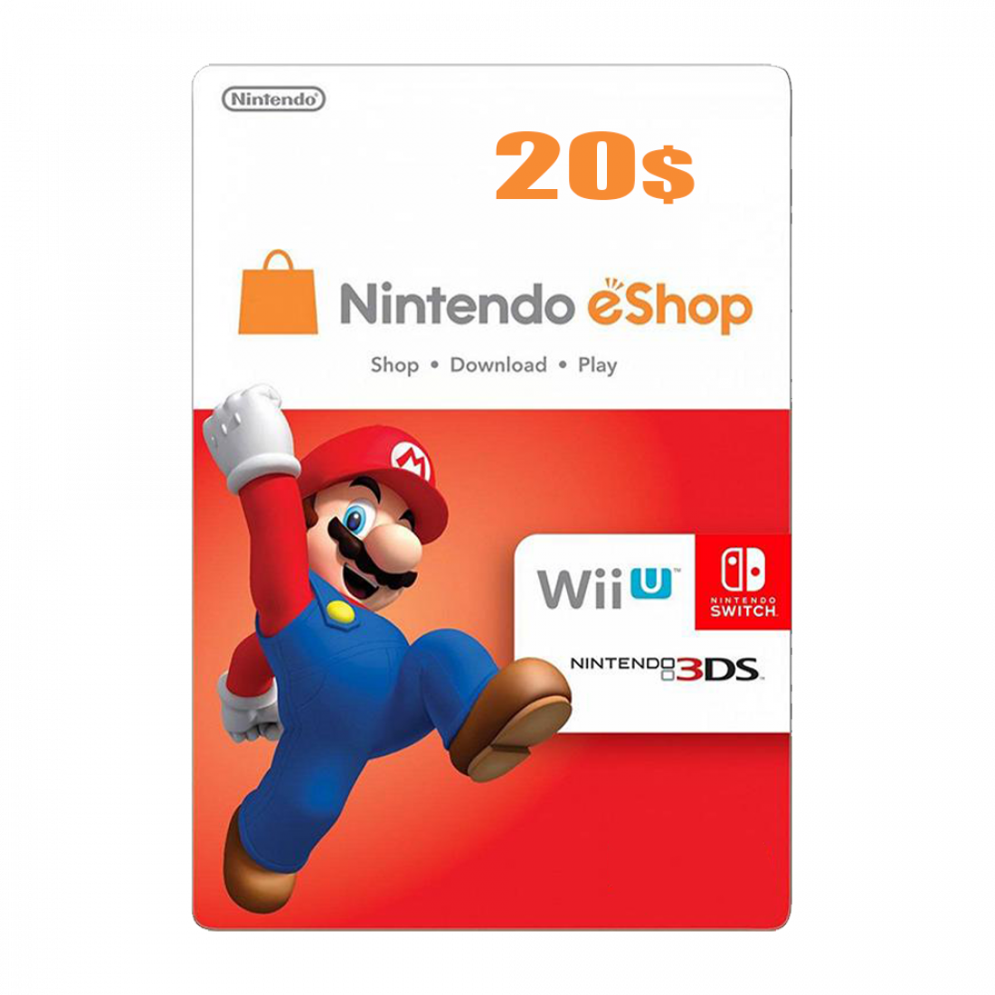 Nintendo E-Shop 20 USD Card