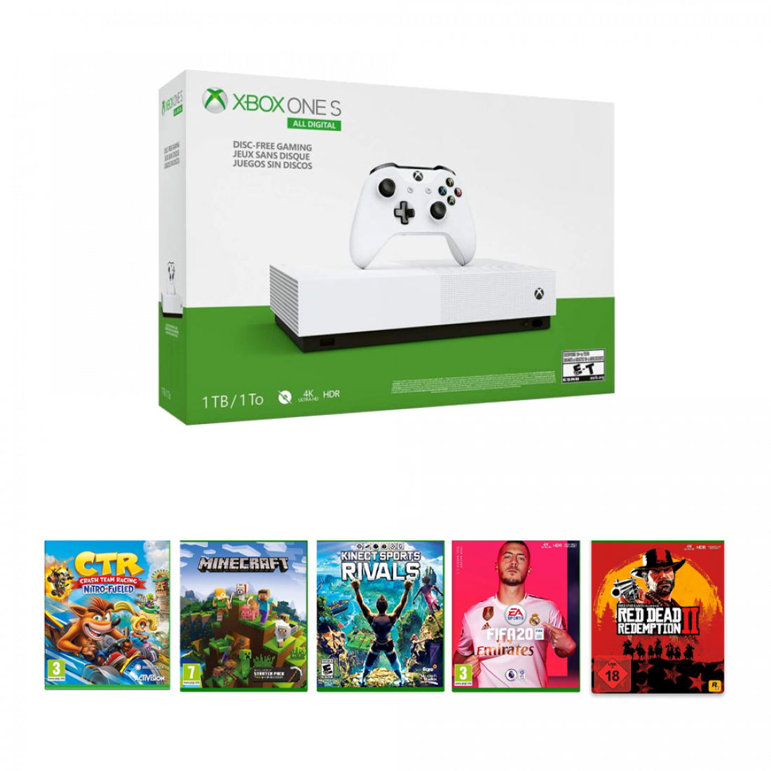 Xbox One S All-Digital Edition - 1Tb & Offline package